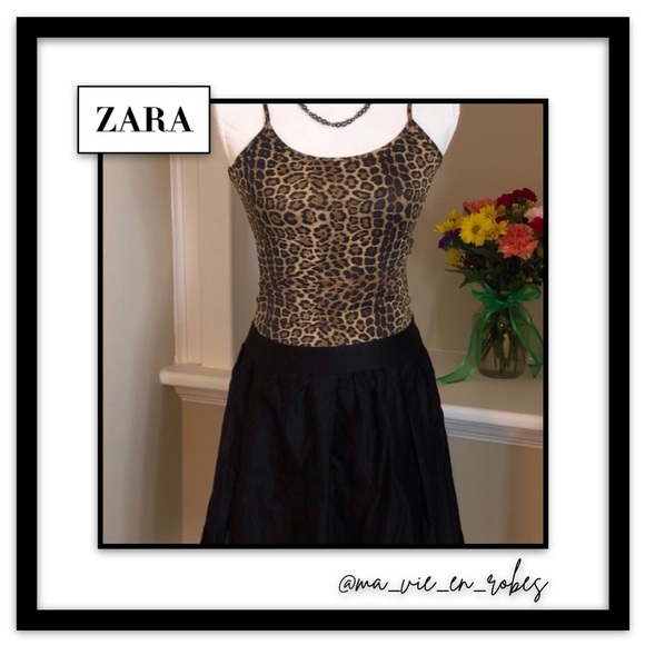 Zara Collections | Tops | Zara Leopard Print Fitted Top M Nwt | Poshmark